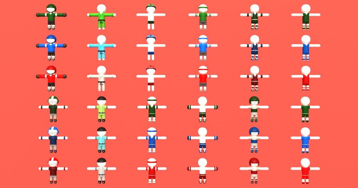 Simple Stickman Sport Pack | 3D Characters | Unity Asset Store