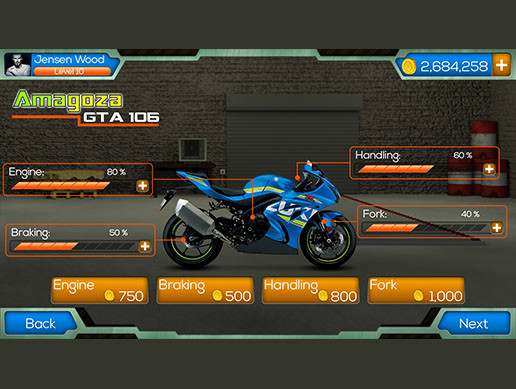 Bike Racing Graphics CxS (GUI Skin 3) | 2D GUI | Unity Asset Store