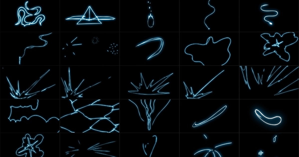 Abstract Scribble Animations 02 (21.06) | 2D Textures & Materials ...