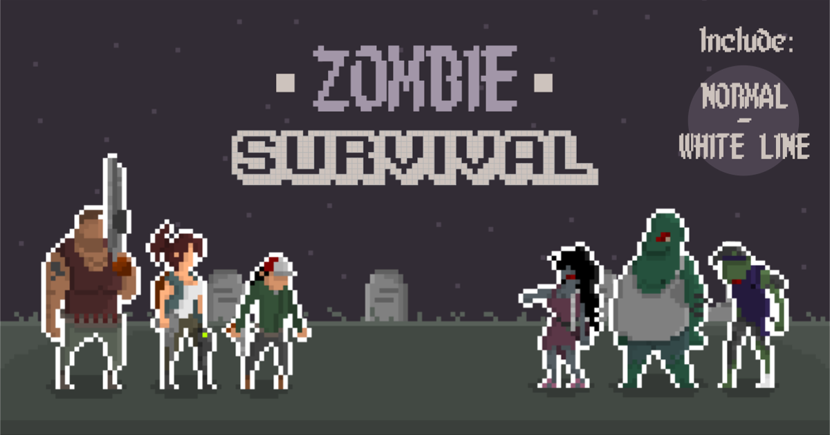 ZOMBIE SURVIVAL PIXEL ART | 2D Characters | Unity Asset Store