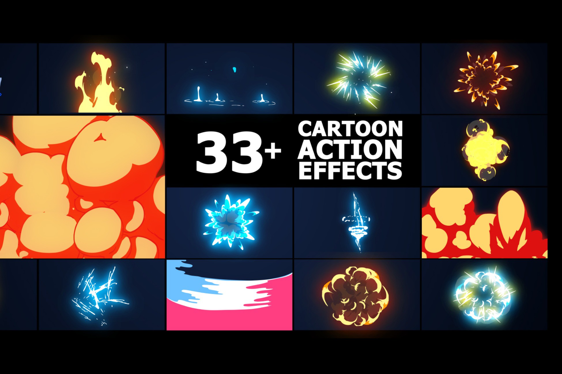 Cartoon Action Effects | 2D Textures & Materials | Unity Asset Store