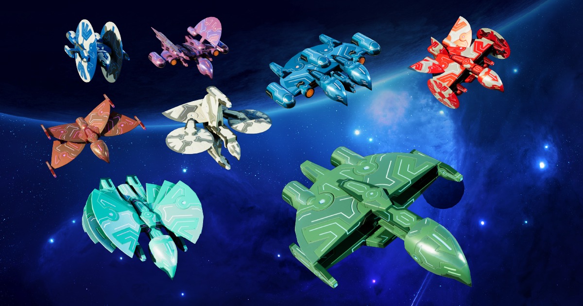 Sci-Fi Alien Modular Spaceship Astro Eagle | 3D Space | Unity Asset Store