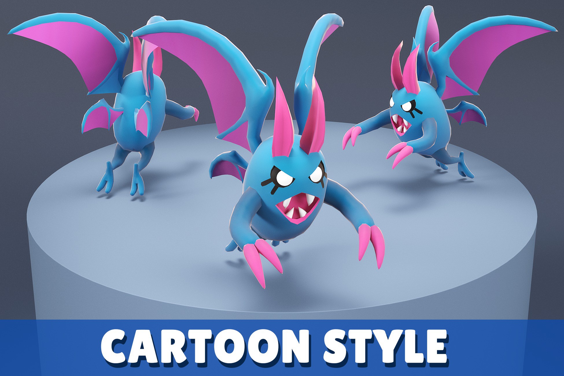 Cartoon Characters - Big Spiderbat Warrior | 3D Creatures | Unity Asset ...