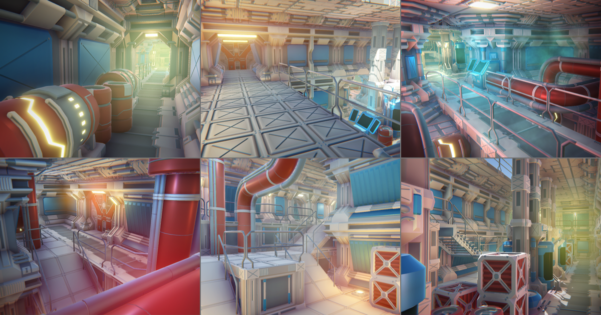 Starbase Constructor – Modular Lowpoly Sci-Fi Station Kit | 3D Sci-Fi | Unity Asset Store