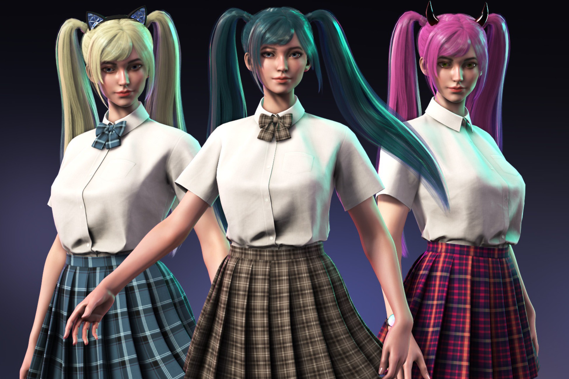 Streetwear Girl 1 (10) - School Wear Girls Pack | Characters | Unity ...