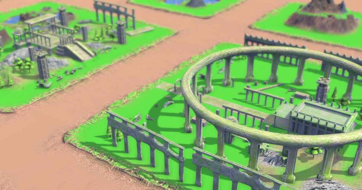 3D Stylized Low-Poly Tileable Terrain | 3D Environments | Unity Asset Store