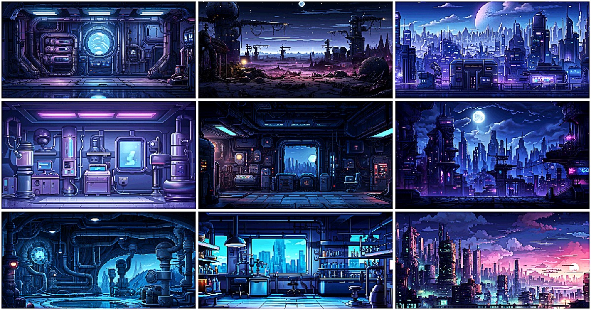 BACKGROUND - Pixel Sci-Fi 1 | 2D Environments | Unity Asset Store