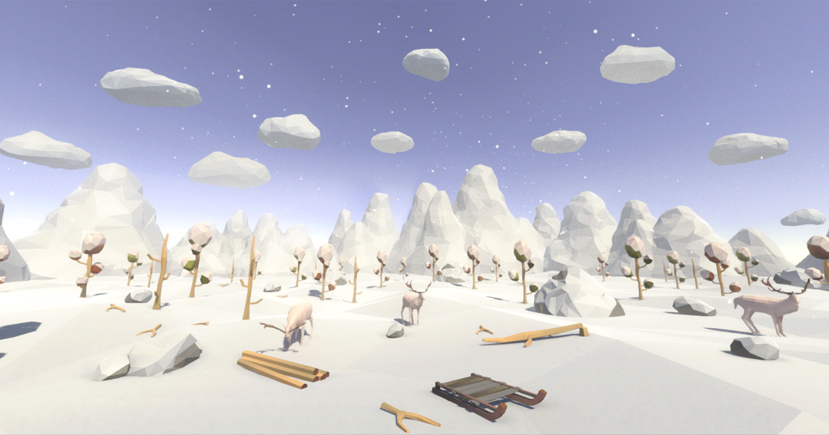 Low Poly Winter Landscape | 3D 풍경 | Unity Asset Store
