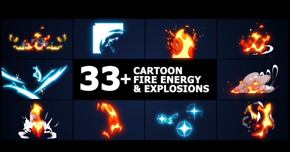 Cartoon Fire Energy And Explosions | 2D Textures & Materials | Unity ...