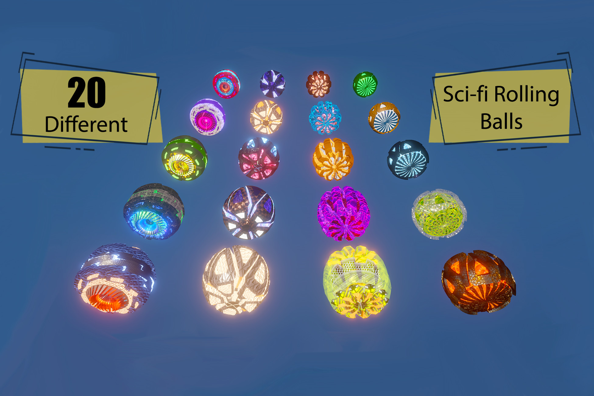 Rolling Balls Sci-fi Pack Free | 3D Props | Unity Asset Store