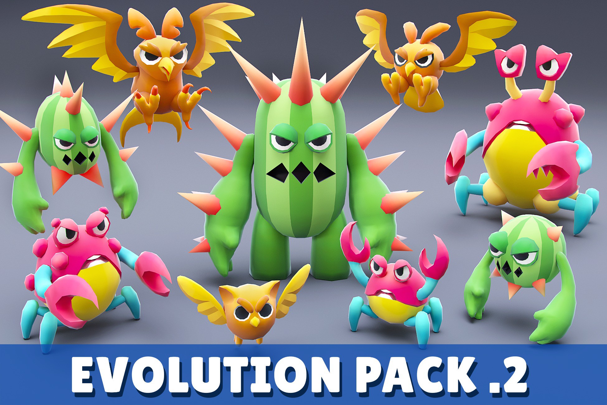 Cartoon Characters - Evolution Pack vol.2 | 3D Creatures | Unity Asset ...