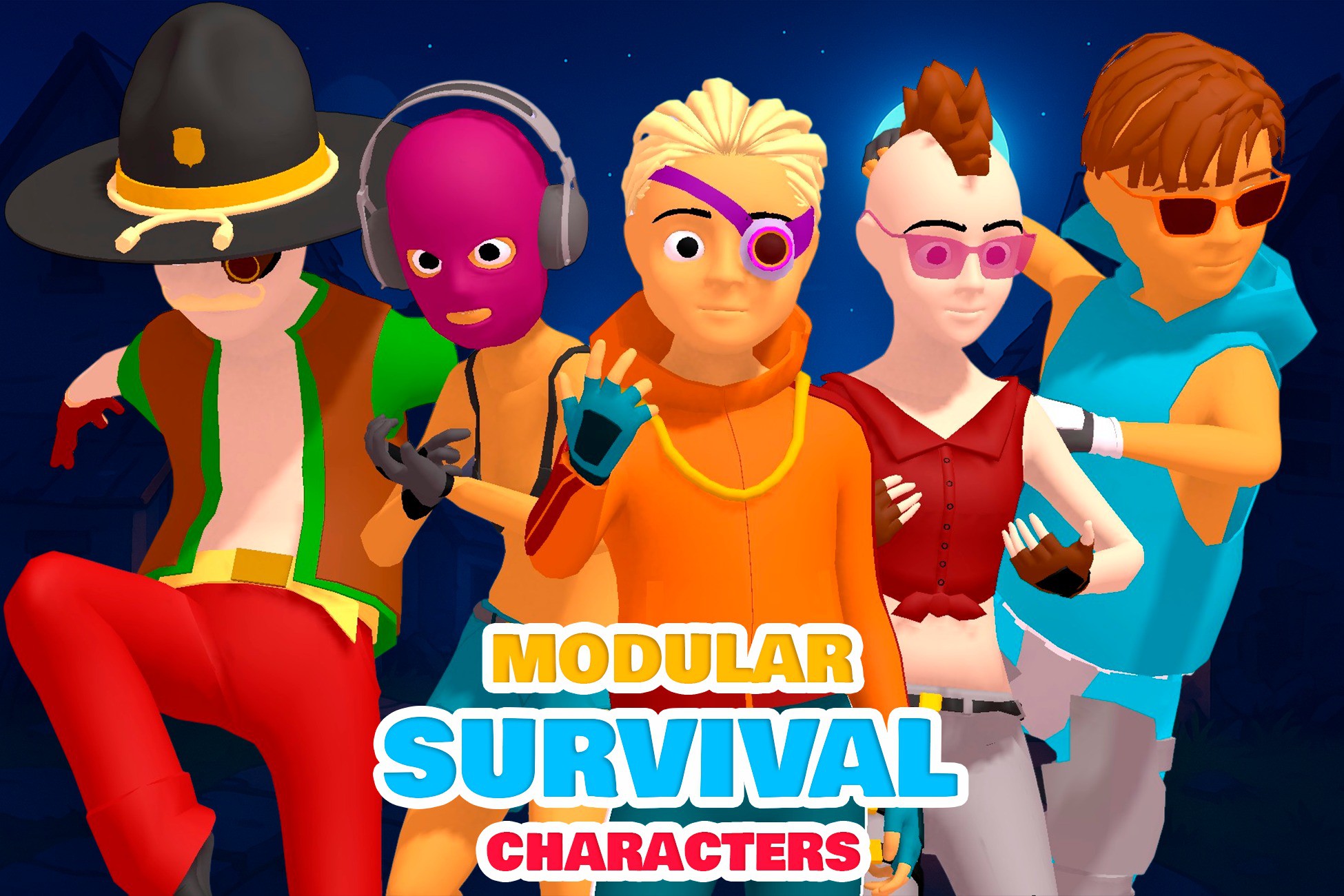 Stylized Survival Characters | 3D Humanoids | Unity Asset Store