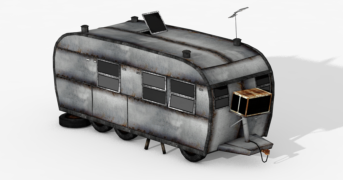 Rust Caravan Trailer | 3D Land | Unity Asset Store