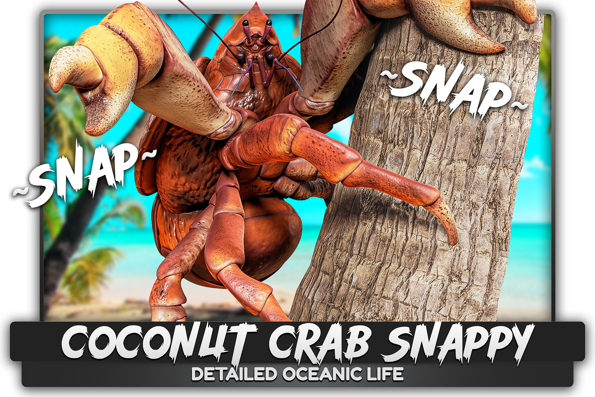 Coconut Crab - Snappy Palm Thief - Underwater Monster Crustacean ...
