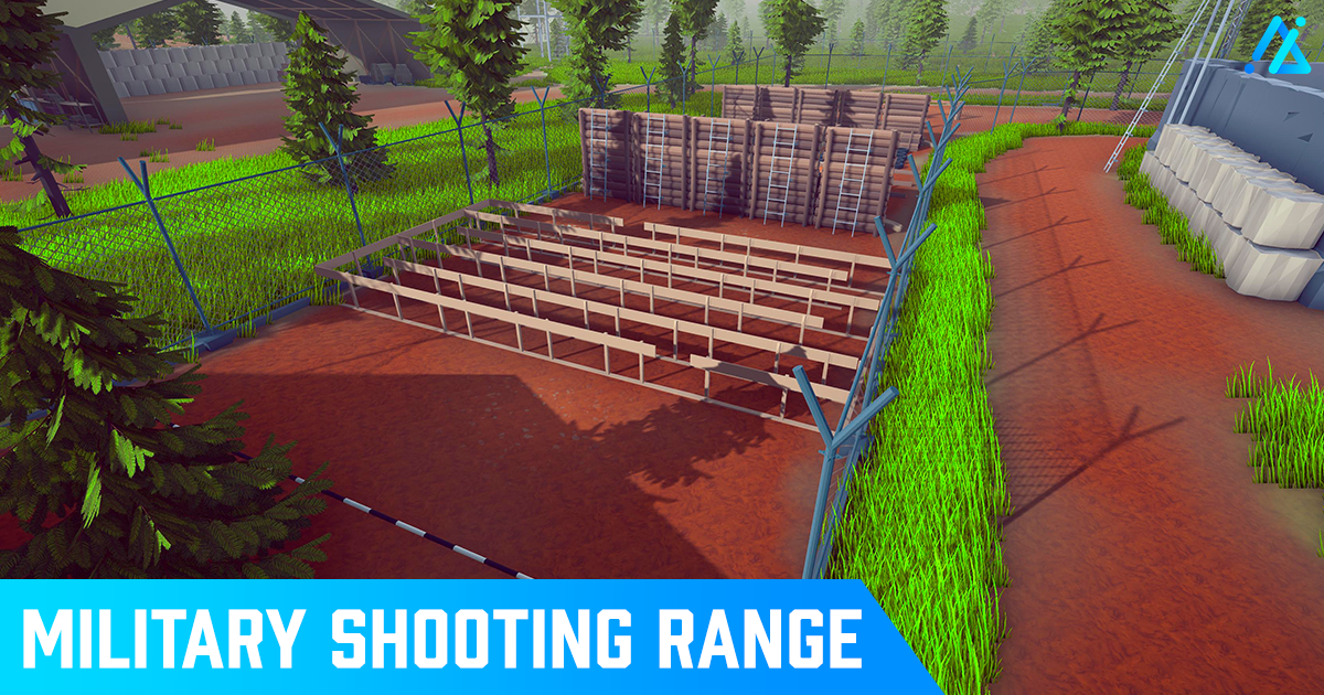 POLY - Military Shooting Range | 3D Environments | Unity Asset Store