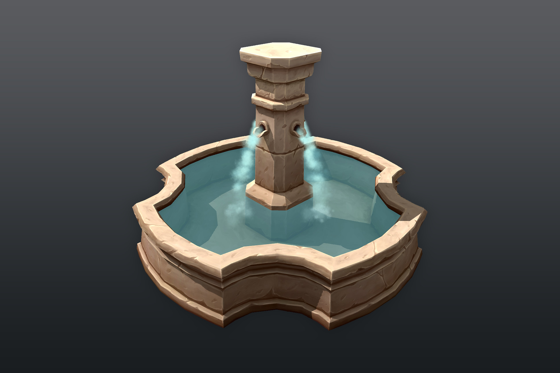 Hand-Painted Fountain | 3D Fantasy | Unity Asset Store