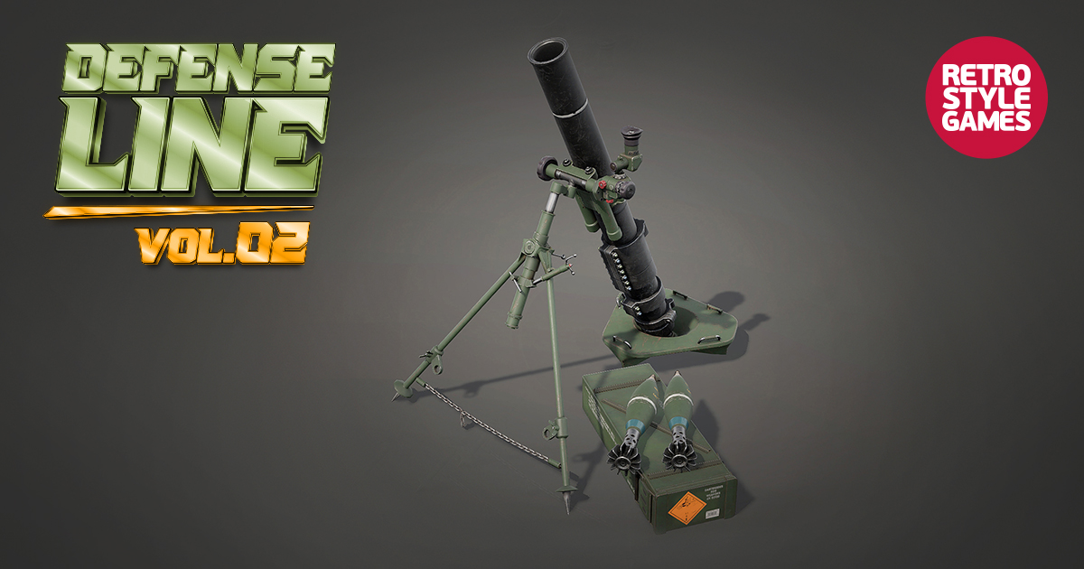 Defense Line Vol.2 - Mortar Madness | 3D Weapons | Unity Asset Store