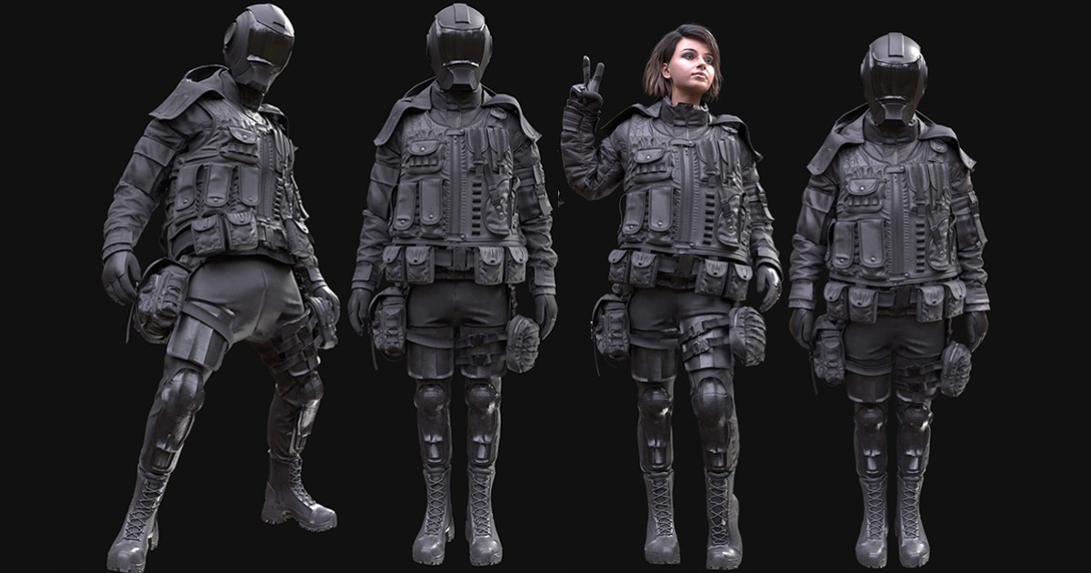 Collection 15 - Man/Woman in Military Outfit | 3D Characters | Unity ...