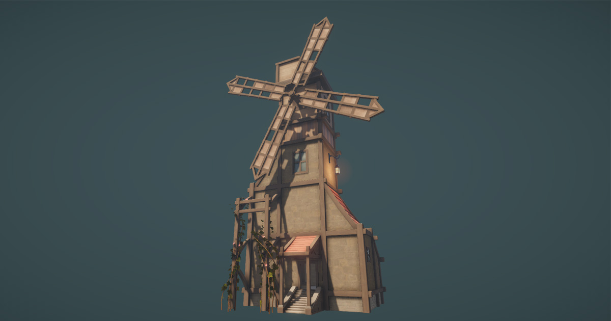 Windmill with Interior | 3D Props | Unity Asset Store