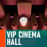 VIP cinema hall - interior and props