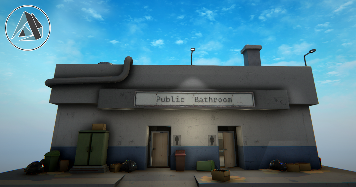 Realistic Modern Urban Public Bathroom Asset Package | 3D Urban | Unity ...