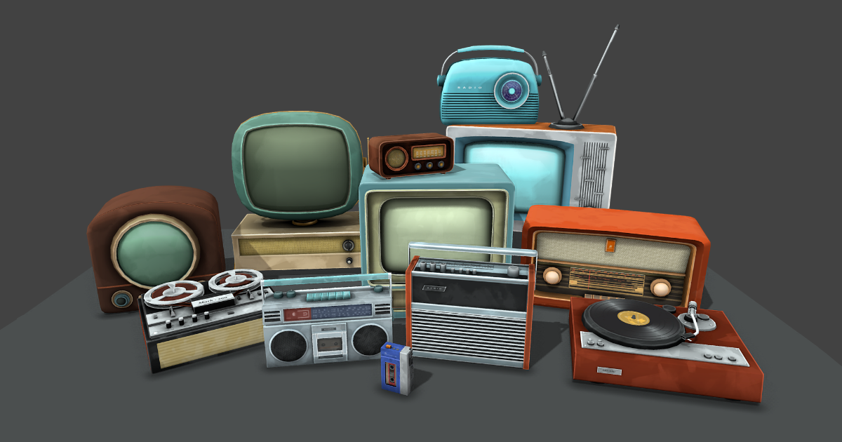 Retro Electronics Pack | 3D Electronics | Unity Asset Store