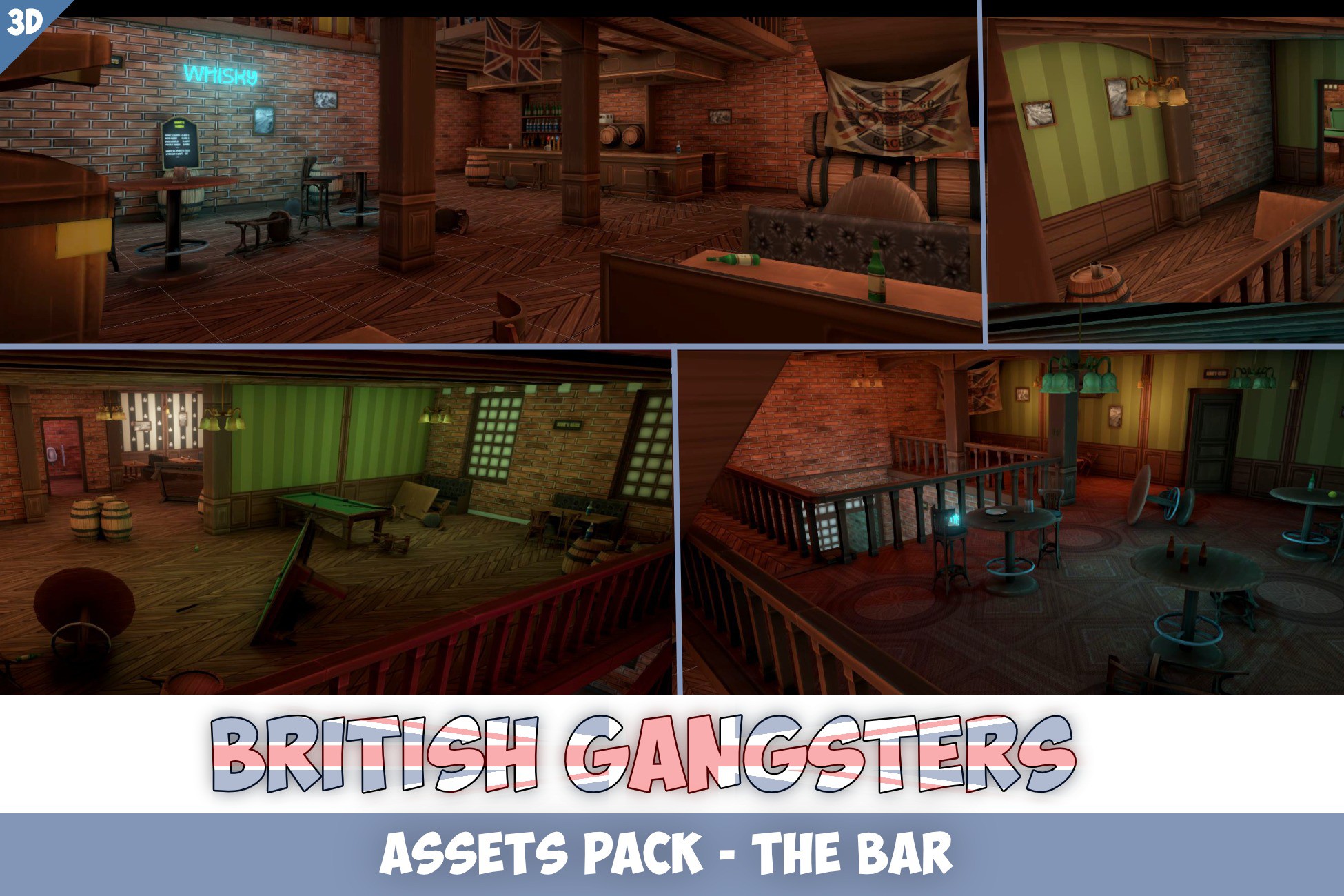 British Gangsters Pack - The Bar | 3D Environments | Unity Asset Store