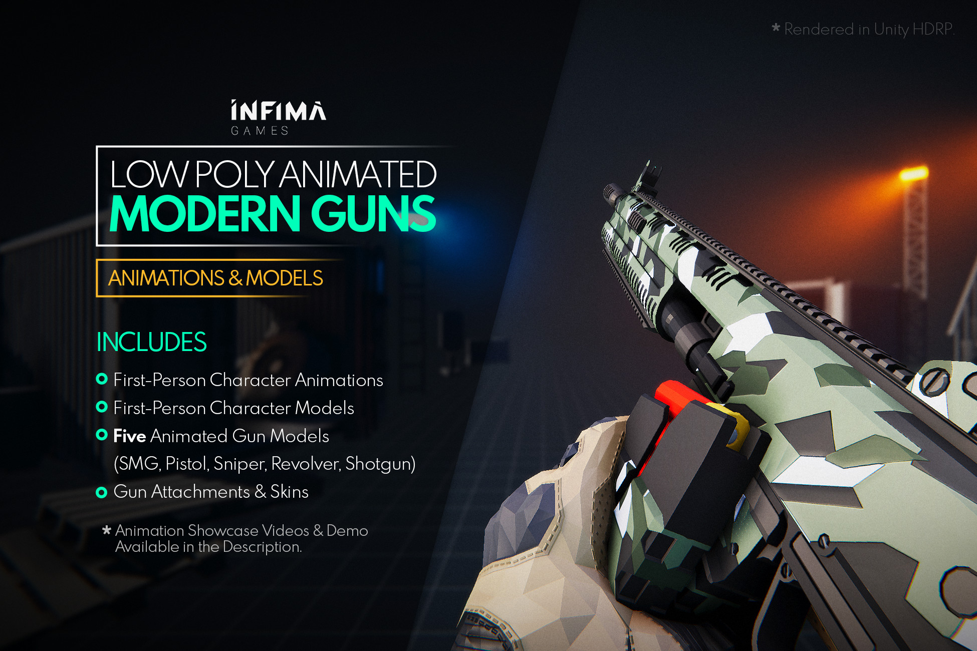 Low Poly Animated - Modern Guns Pack (URP) | 3D アニメーション | Unity Asset Store