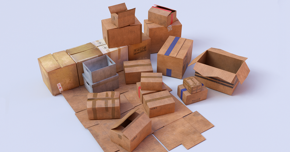 PBR Assets - Cardboard Boxes | 3D Industrial | Unity Asset Store