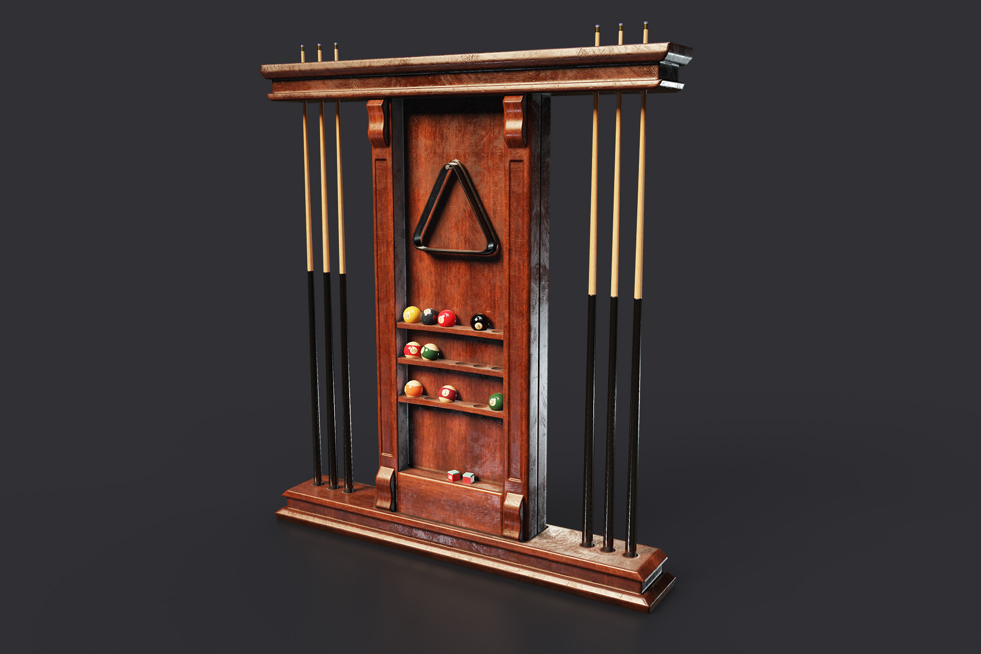 Pool Rack 3D Model Game Ready | 3D Interior | Unity Asset Store