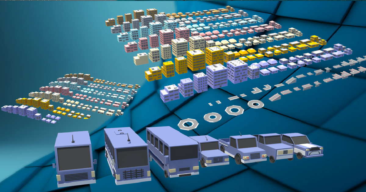 BasicTown - [MEGA PACK] 300+ Town LowPolyModels | 3D | Unity Asset Store