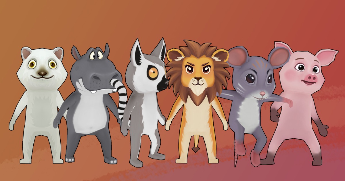 Stylized cartoon animal characters_03 | 3D Animals | Unity Asset Store