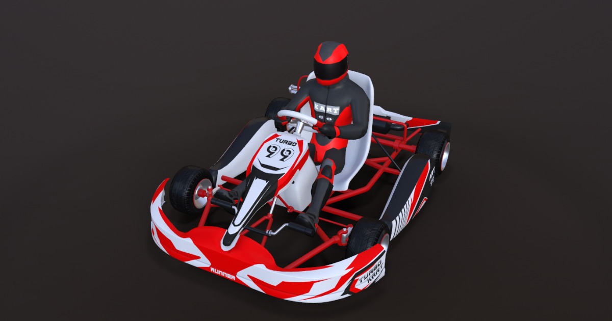 4 Low Poly Karts With Player Pack 2 | 3D Land | Unity Asset Store