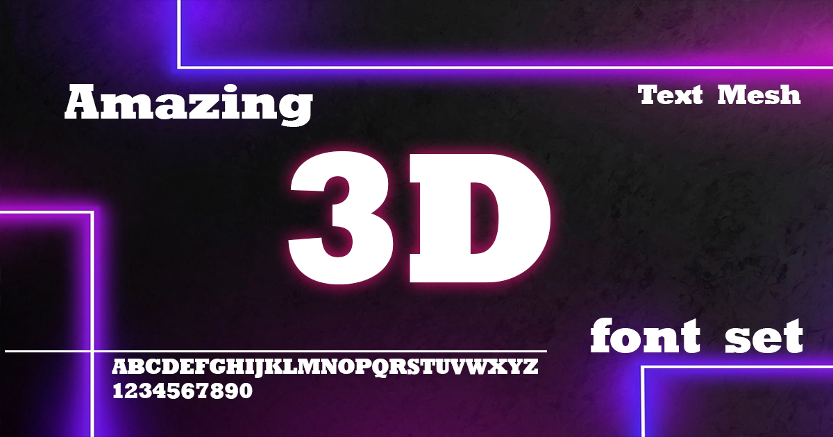 Amazing 3D font set. | 3D Props | Unity Asset Store