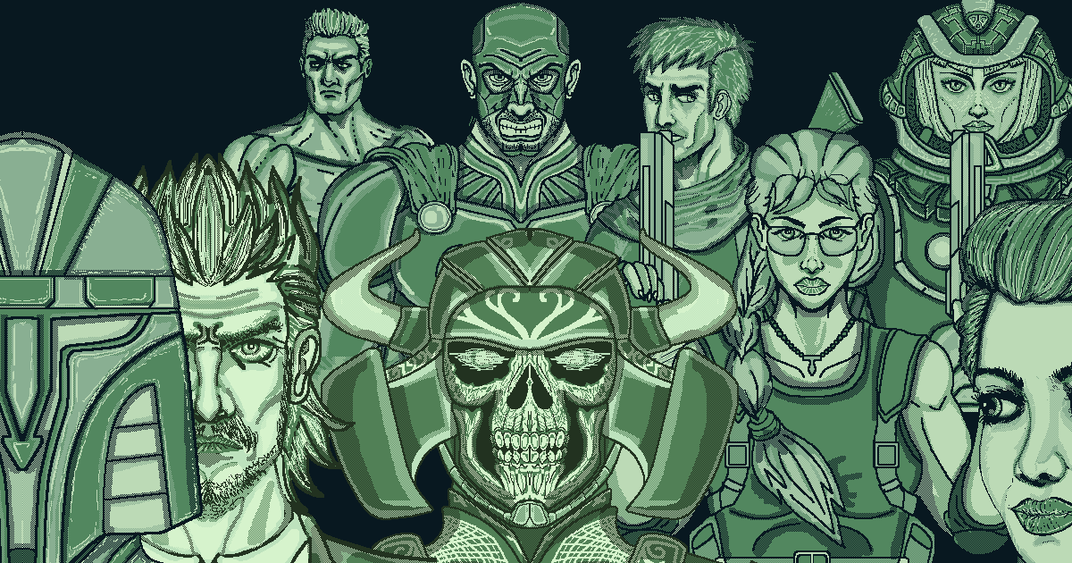 Pixel Art - Four Colors Portraits | 2D Icons | Unity Asset Store