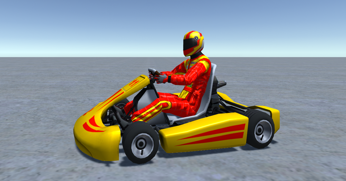 Low Poly Kart With Player 2 | 3D Land | Unity Asset Store