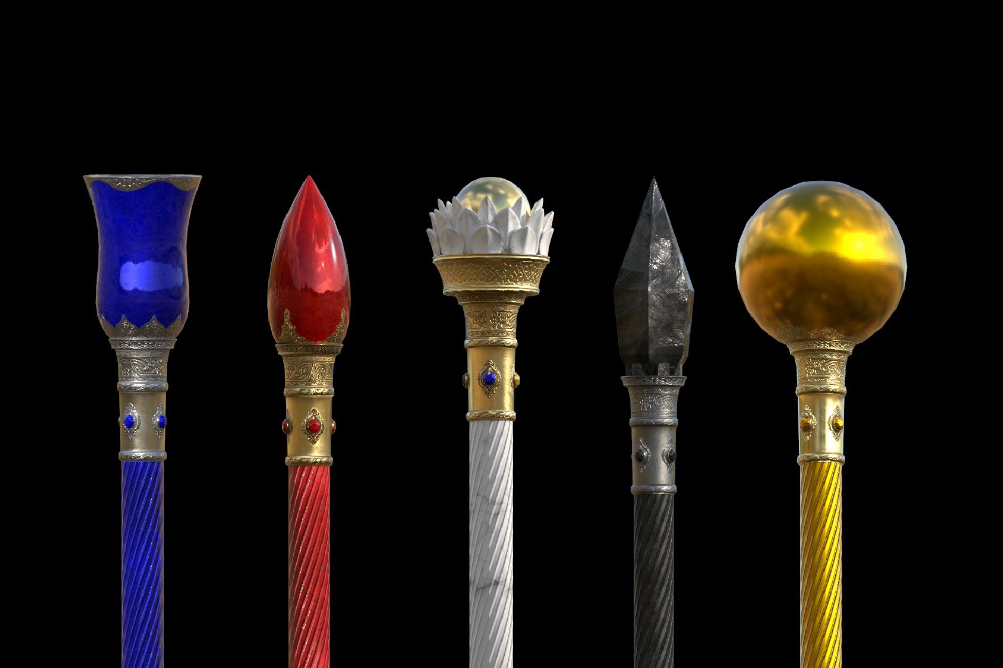 Elemental Scepter Pack | 3D Weapons | Unity Asset Store