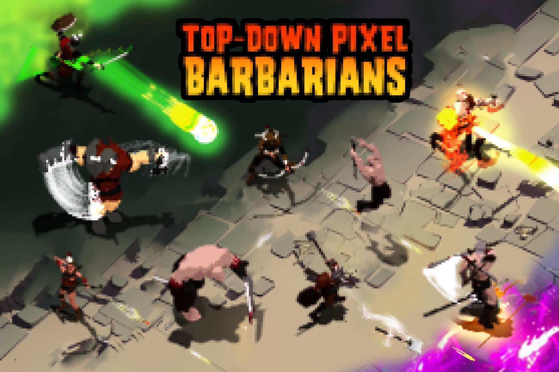 TopDown Barbarian pack – Animated 2D Pixel Characters by SmallScale Interactive