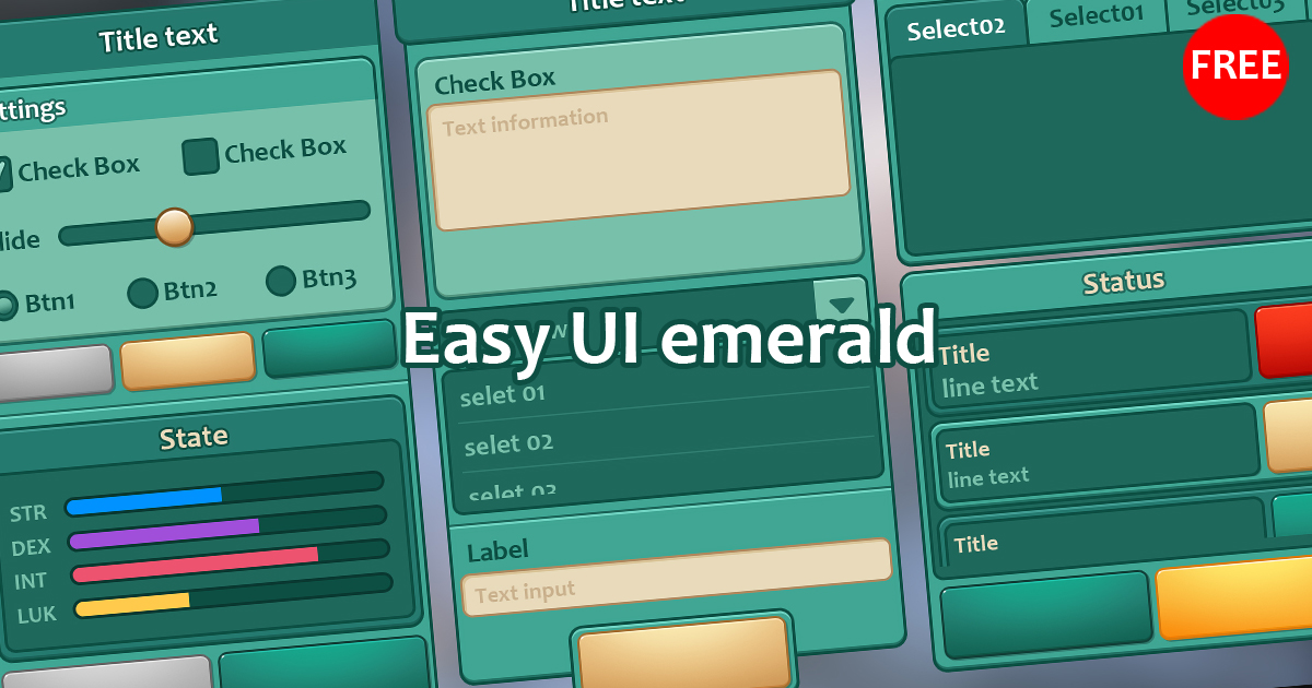 easy UI emerald - default | 2D アイコン | Unity Asset Store