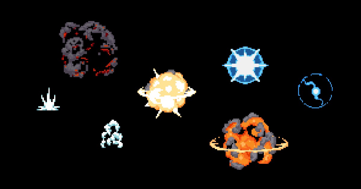 Warped Explosions Pack 7 | 2D Abstract | Unity Asset Store