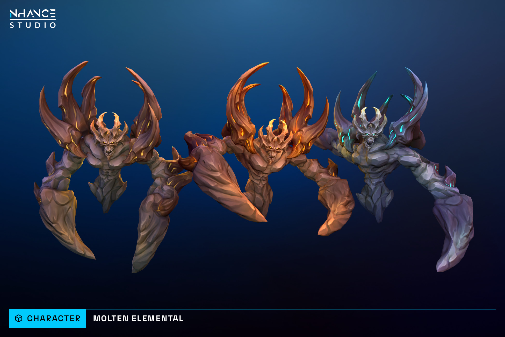 Stylized Fantasy Molten Elemental | 3D 캐릭터 | Unity Asset Store