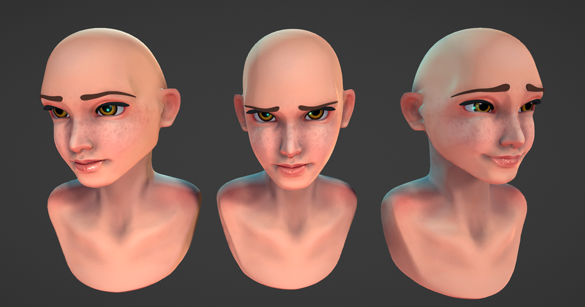 Stylized Female Head Demo Animations | 3D Characters | Unity Asset Store