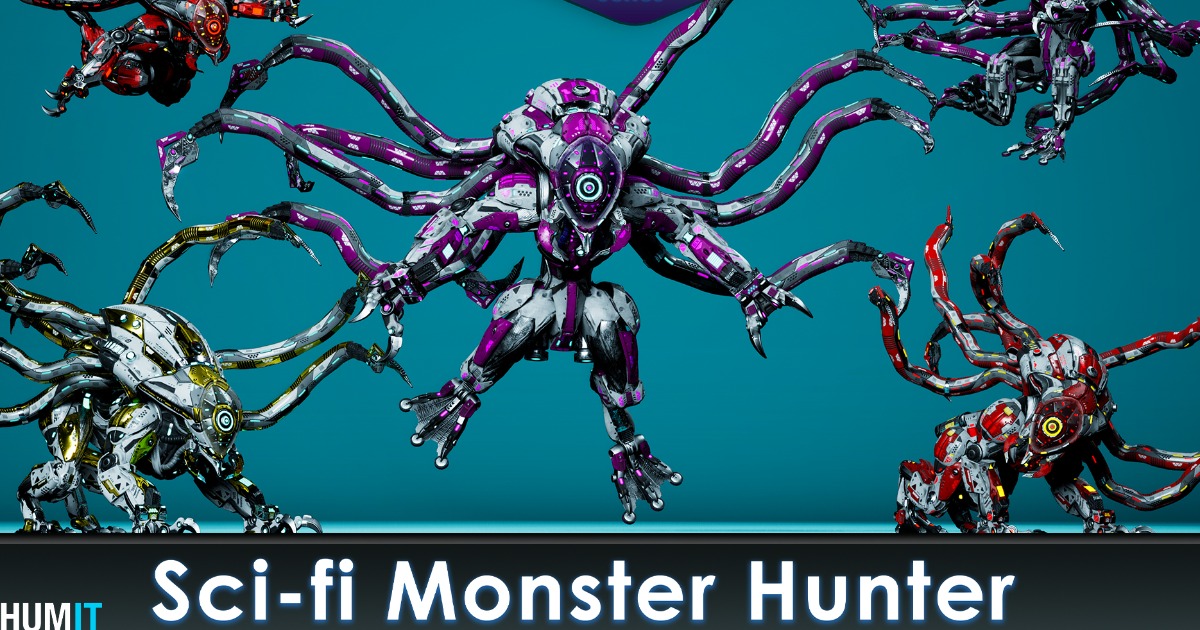 Sci-Fi Monster Hunter | 3D Characters | Unity Asset Store