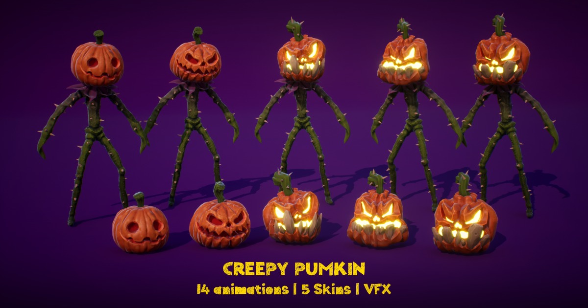 Creepy Pumpkin | 3D Characters | Unity Asset Store