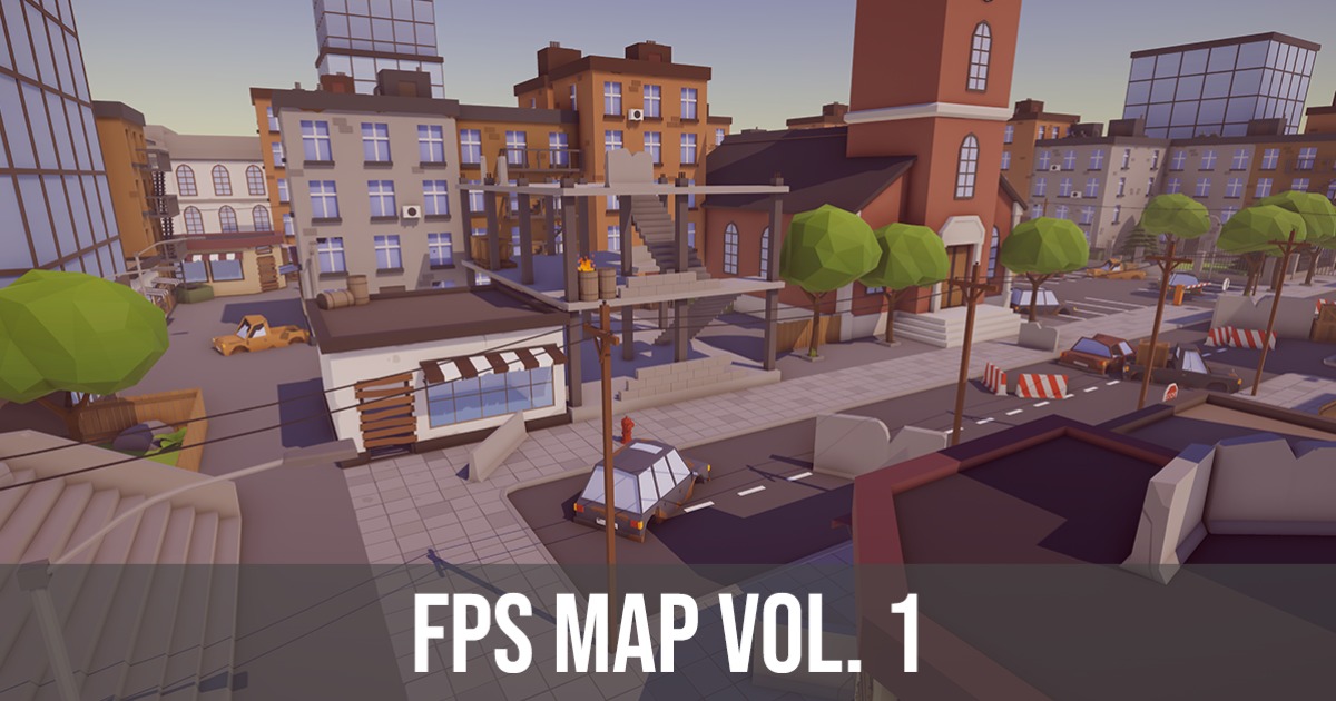 Low Poly FPS Map Vol.1 | 3D 都市 | Unity Asset Store