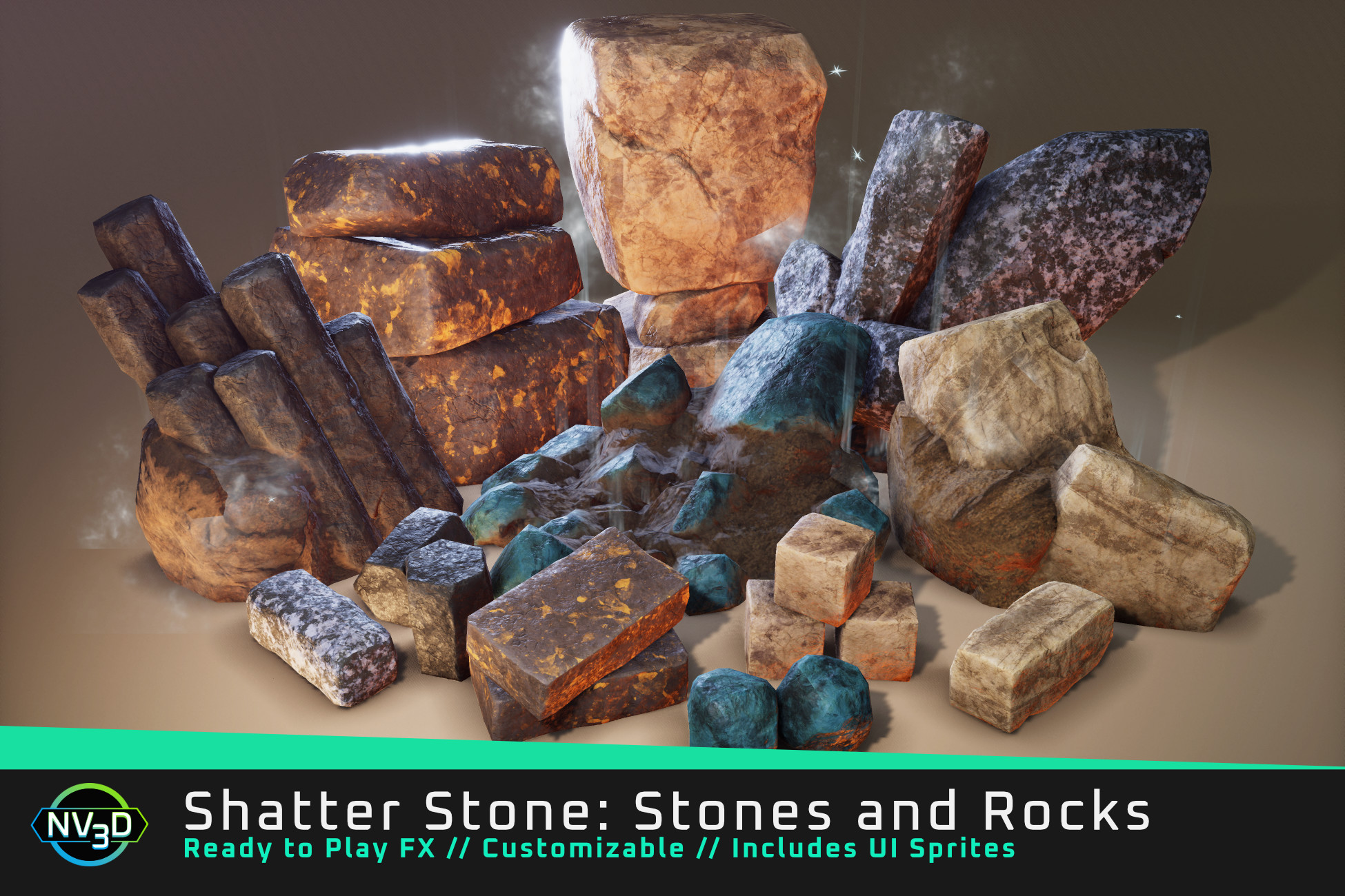 Shatter Stone: Stones & Rocks Resource Pack | 3D Props | Unity Asset Store