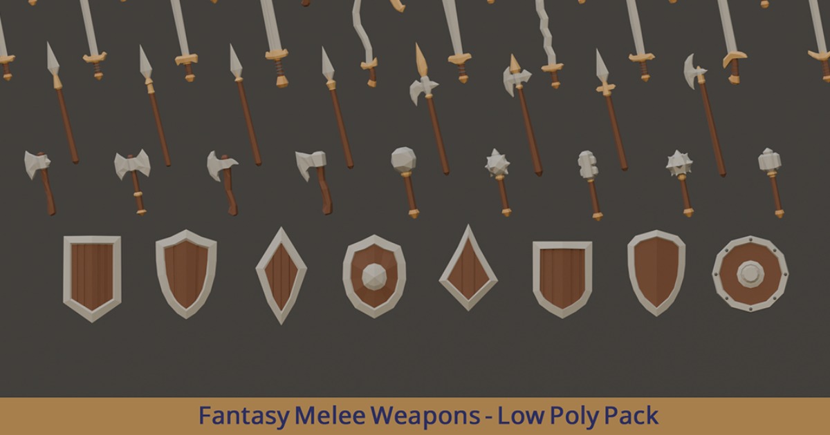 Fantasy Melee Weapons - Low Poly Pack | 3D Weapons | Unity Asset Store