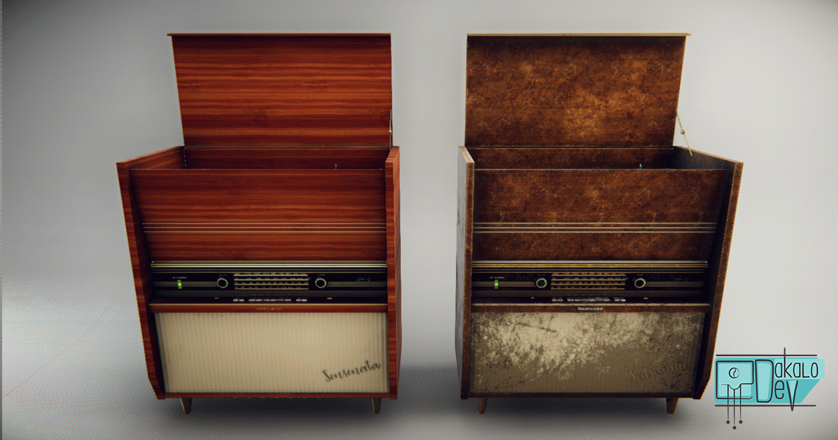 Vintage Record Player | 3D Furniture | Unity Asset Store