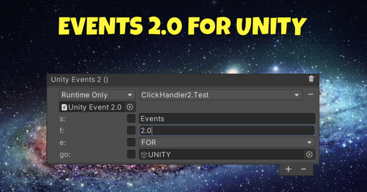 Events 2.0 for Unity | Utilities Tools | Unity Asset Store