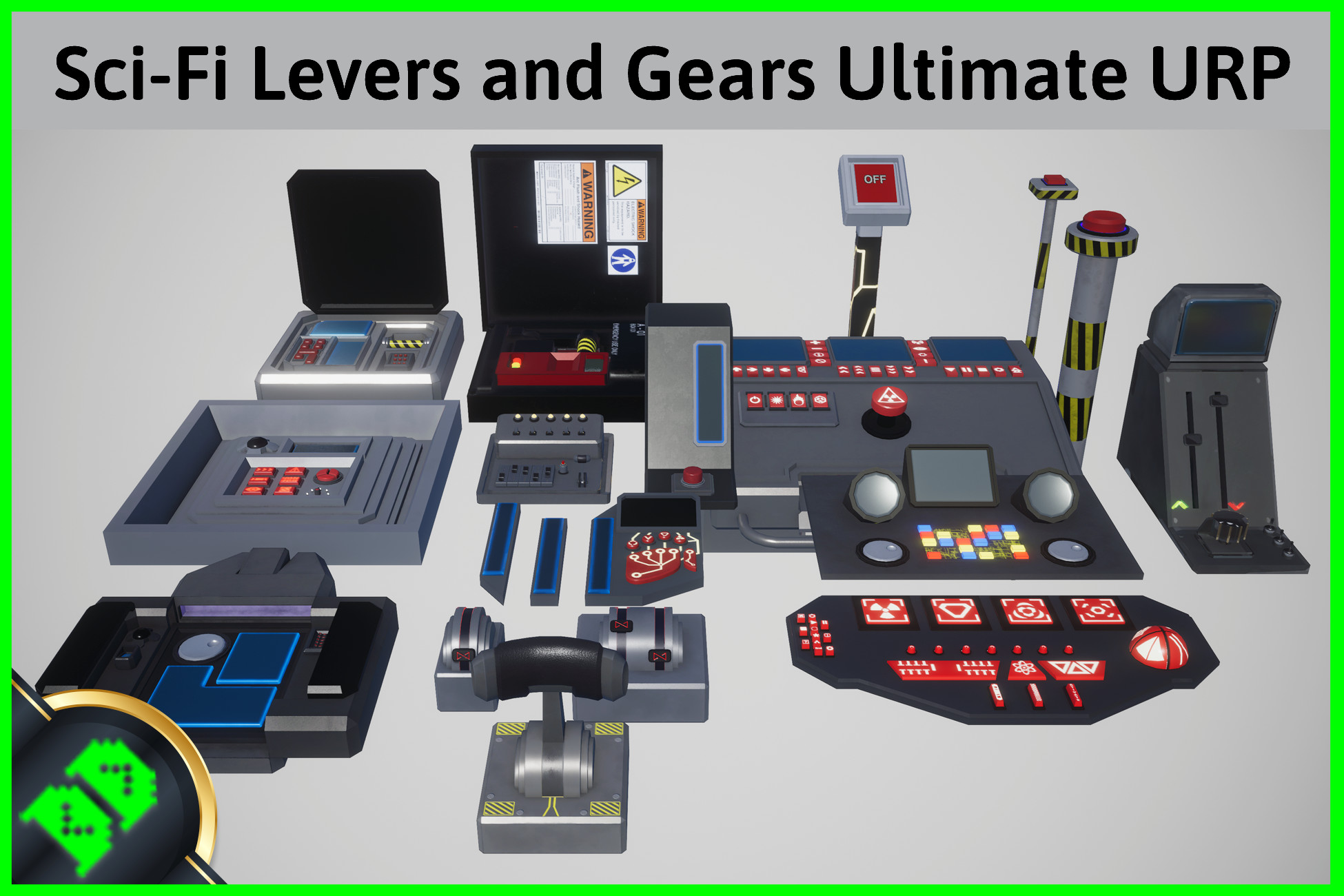 Sci-Fi Levers and Gears Ultimate URP | 3D 電化製品 | Unity Asset Store